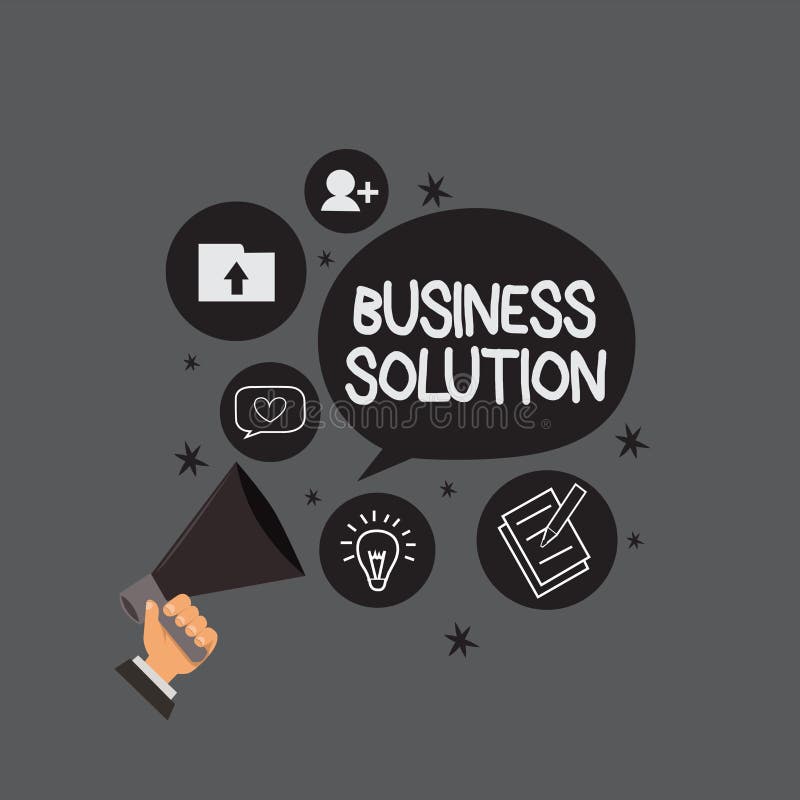 Writing Note Showing Business Solution. Business Photo Showcasing ...