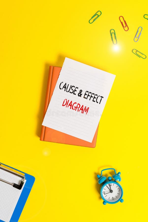 Writing Note Showing Cause and Effect Diagram. Business Photo ...