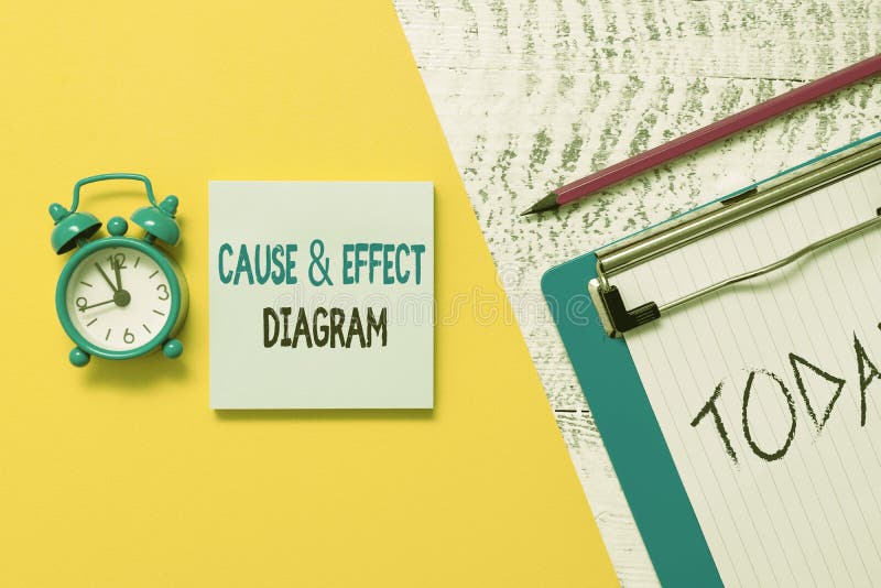 Writing Note Showing Cause and Effect Diagram. Business Photo ...
