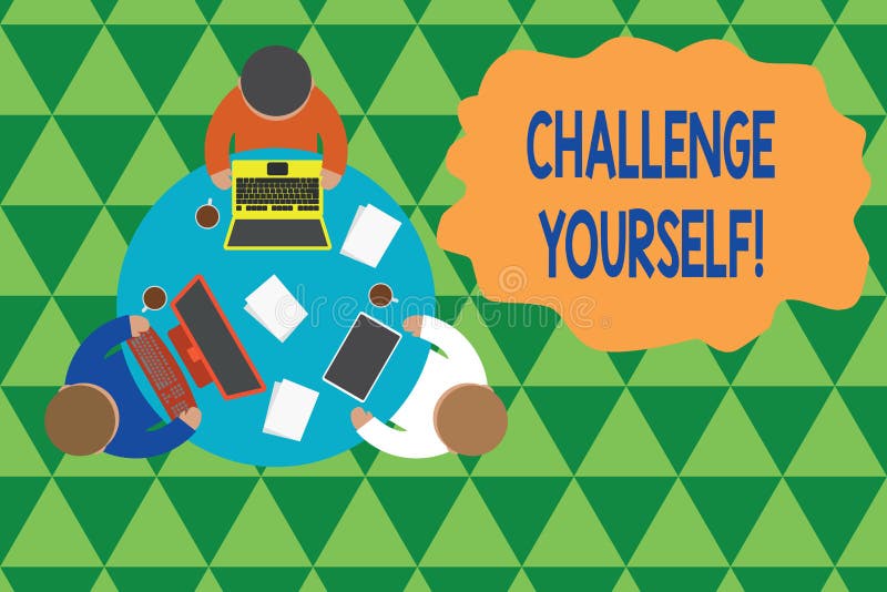 Writing Note Showing Challenge Yourself. Business Photo Showcasing ...