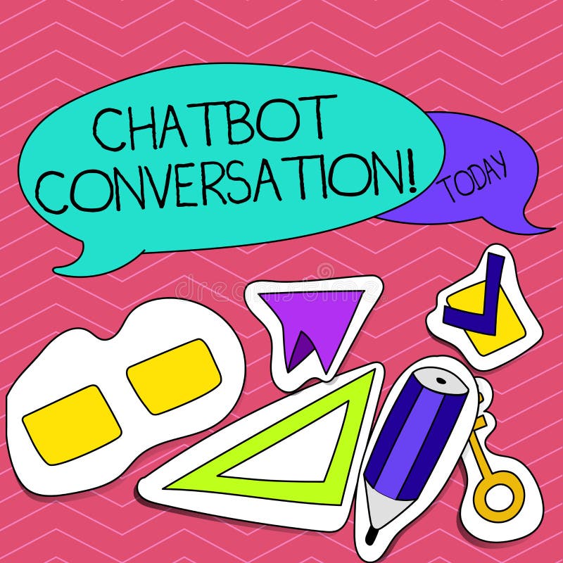 Writing Note Showing Chatbot Conversation. Business Photo Showcasing ...