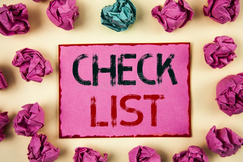 Writing Note Showing Check List. Business Photo Showcasing Items ... Writing Note Showing Check List. Business Photo Showcasing Items ...
