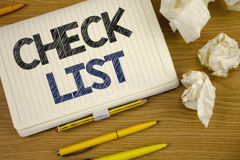 Writing Note Showing Check List. Business Photo Showcasing Items ... Writing Note Showing Check List. Business Photo Showcasing Items ...