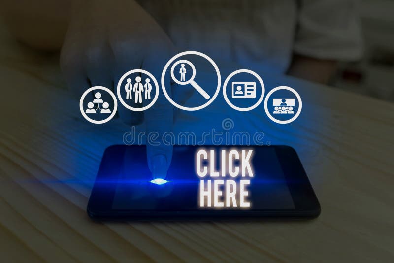 Writing Note Showing Click Here. Business Photo Showcasing Carry Out a ...