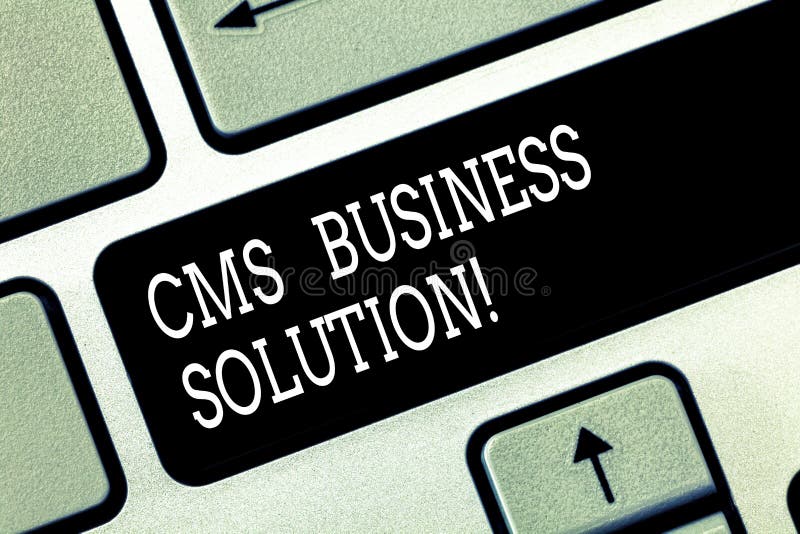 Writing Note Showing Cms Business Solution. Business Photo Showcasing ...