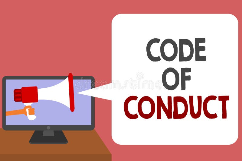 Writing Note Showing Code of Conduct. Business Photo Showcasing Ethics ...