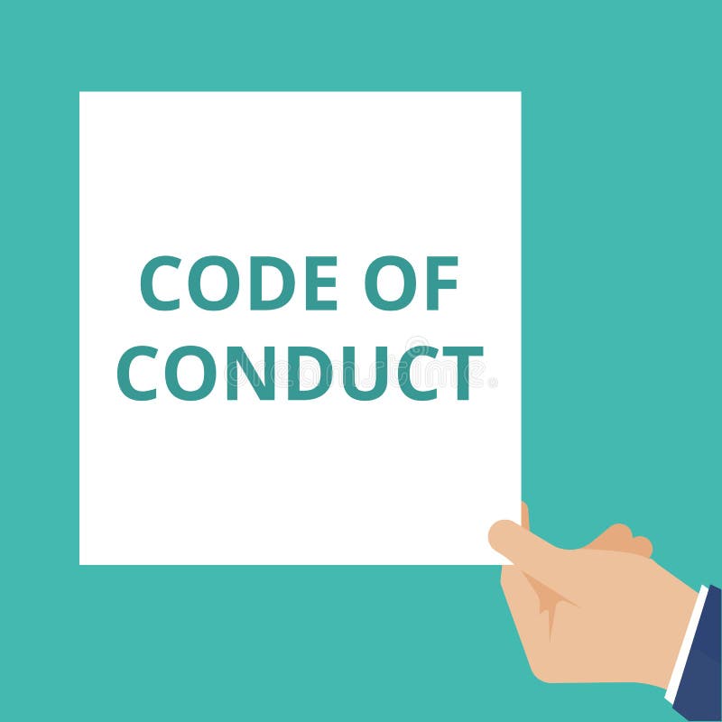Writing Note Showing Code of Conduct Stock Illustration - Illustration ...