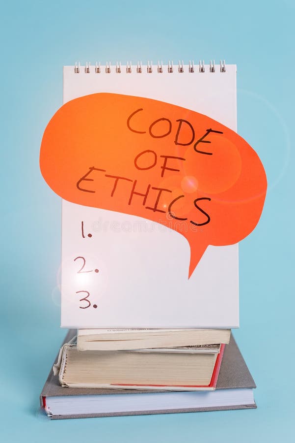 Writing Note Showing Code of Ethics. Business Photo Showcasing Basic ...