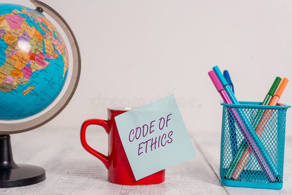 Writing Note Showing Code of Ethics. Business Photo Showcasing Basic ...