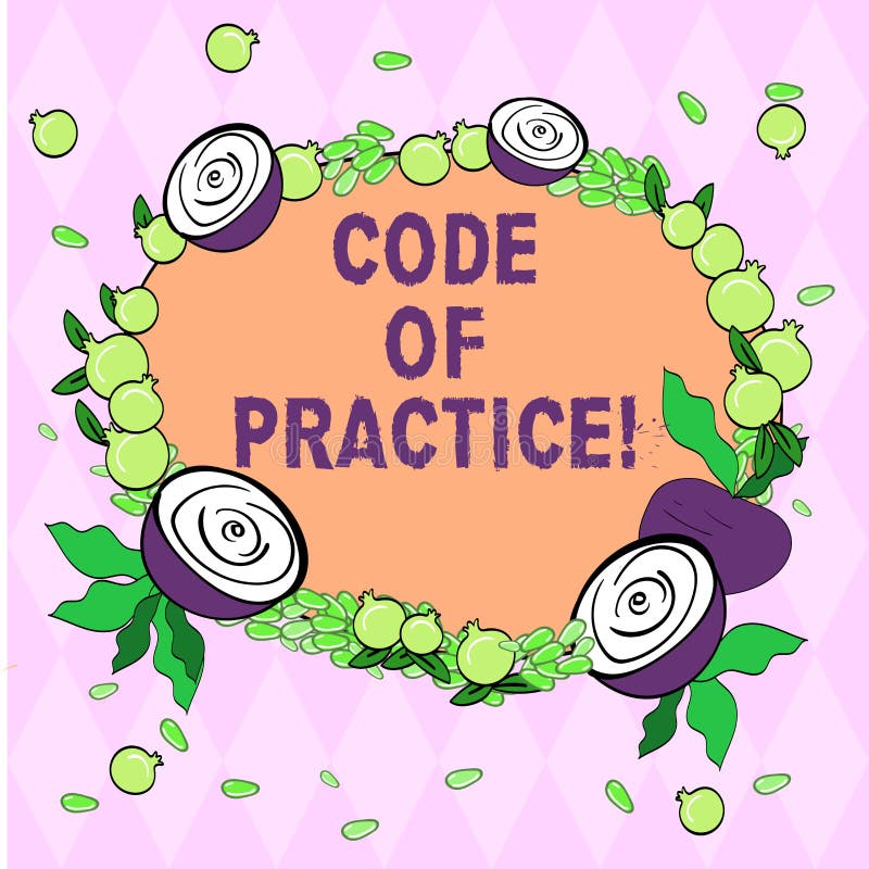Writing Note Showing Code of Practice. Business Photo Showcasing ...