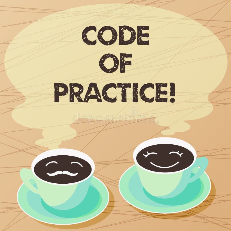 Writing Note Showing Code of Practice. Business Photo Showcasing ...