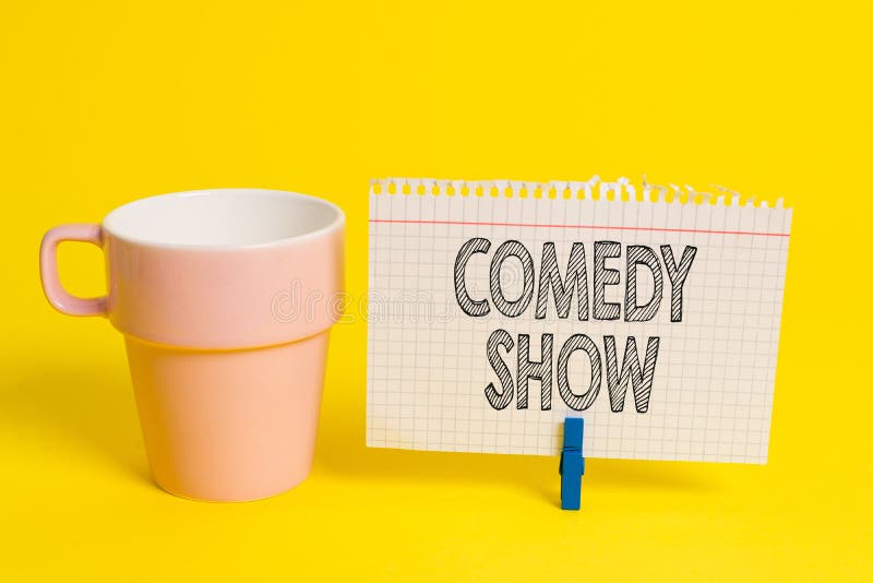 Writing Note Showing Comedy Show. Business Photo Showcasing Funny ...