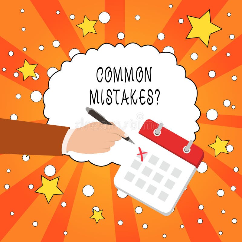 Writing Note Showing Common Mistakes Question. Business Photo ...
