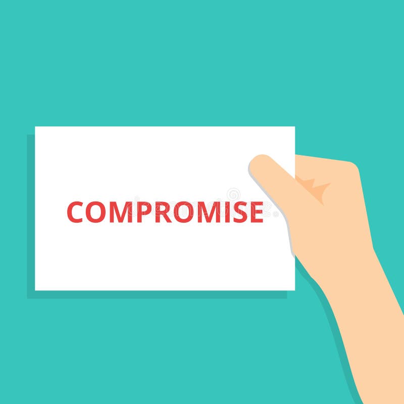 Writing Note Showing Compromise Stock Illustration - Illustration of ...