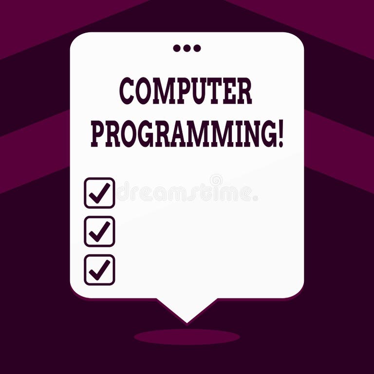 Writing Note Showing Computer Programming. Business Photo Showcasing Process that Instructs a ...
