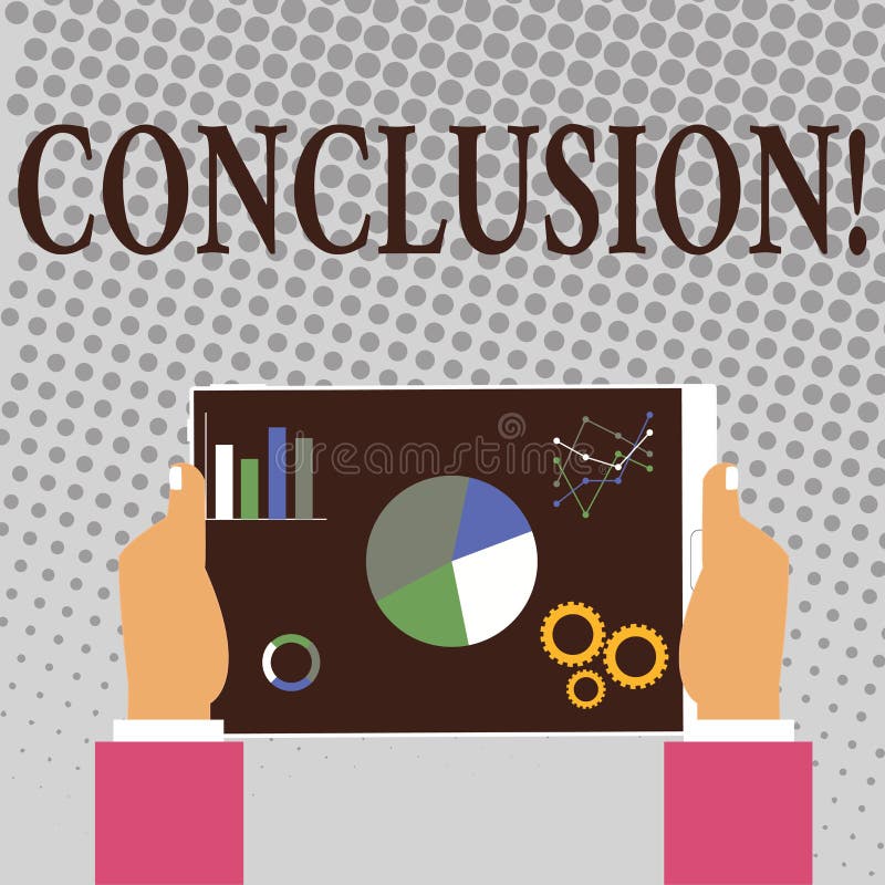 Writing Note Showing Conclusion. Business Photo Showcasing Results ...