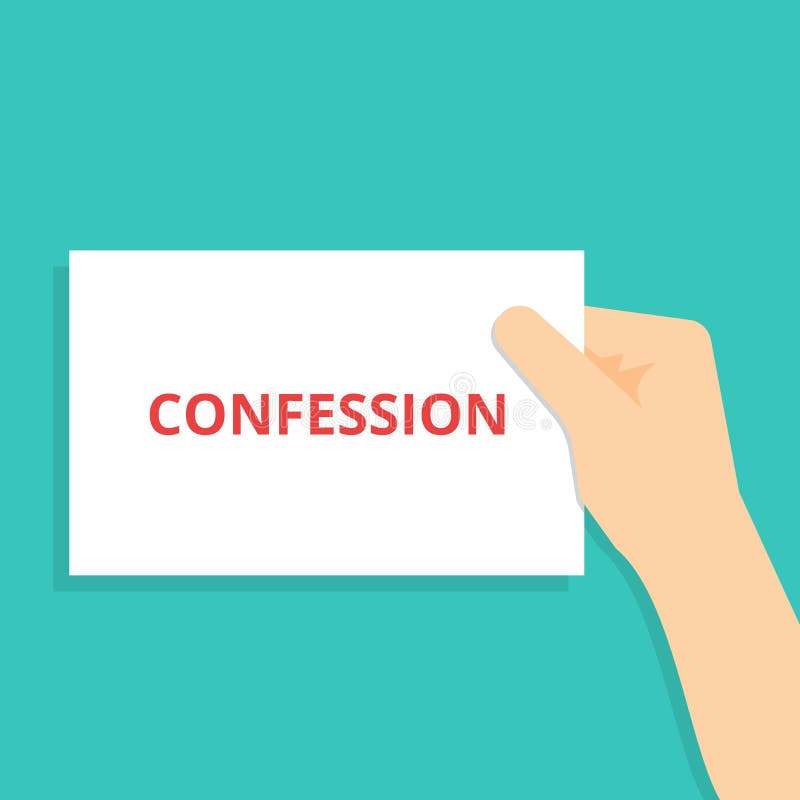 Writing Note Showing Confession Stock Illustration - Illustration of ...