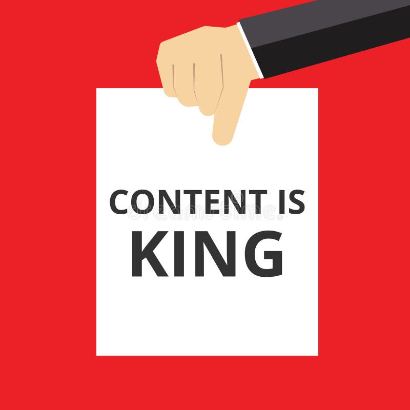 Writing Note Showing Content is King Motivational Call Stock ... Writing Note Showing Content is King Motivational Call Stock ...