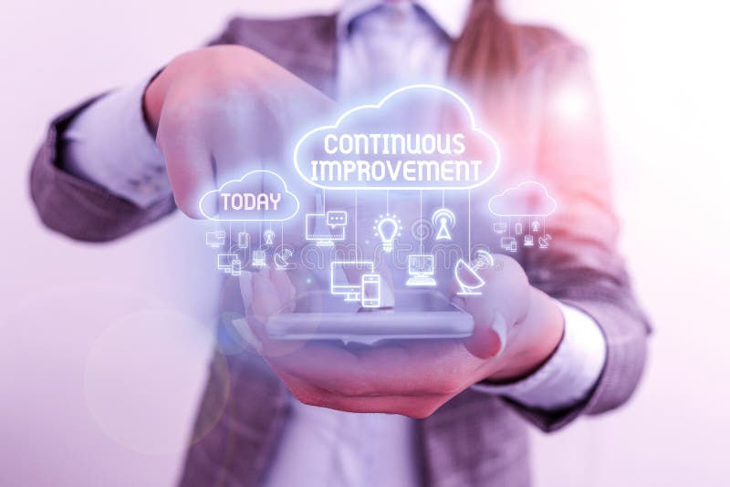 Writing Note Showing Continuous Improvement. Business Photo Showcasing ...