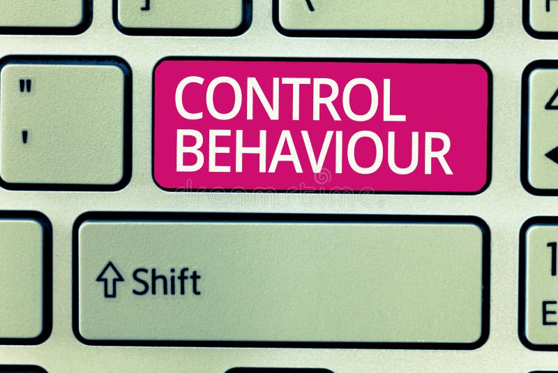 Writing Note Showing Control Behaviour. Business Photo Showcasing ...