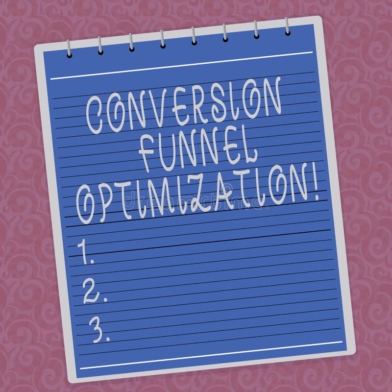 Writing Note Showing Conversion Funnel Optimization. Business Photo ...