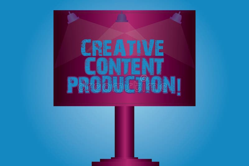 Writing Note Showing Creative Content Production. Business Photo ...