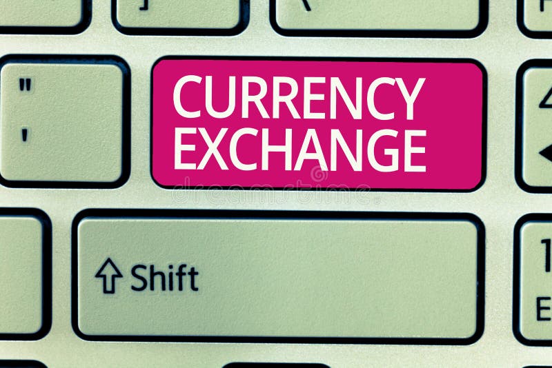 Writing Note Showing Currency Exchange. Business Photo Showcasing ...