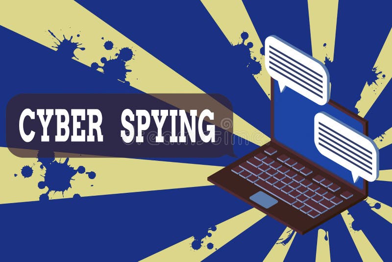 Writing Note Showing Cyber Spying. Business Photo Showcasing Form of ... Writing Note Showing Cyber Spying. Business Photo Showcasing Form of ...