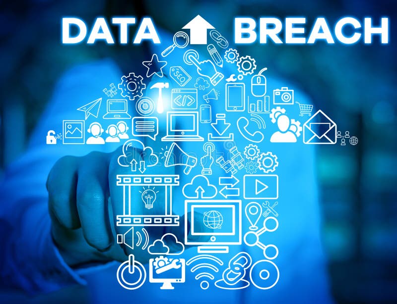 Writing Note Showing Data Breach. Business Photo Showcasing Security ...