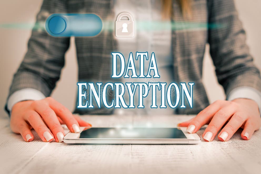 Writing Note Showing Data Encryption. Business Photo Showcasing ...