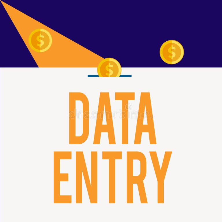 Writing Note Showing Data Entry. Business Photo Showcasing Process of ...