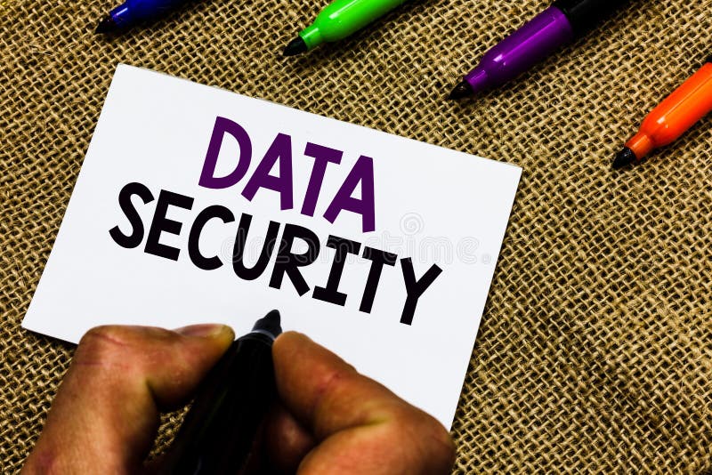 Writing Note Showing Data Security. Business Photo Showcasing ...