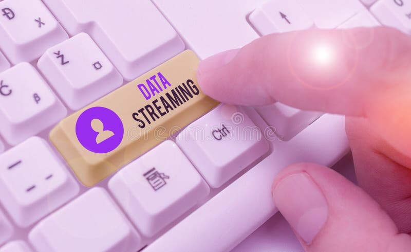 Writing Note Showing Data Streaming. Business Photo Showcasing Data ...