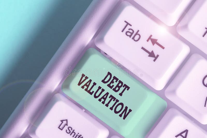 Writing Note Showing Debt Valuation. Business Photo Showcasing Process ...