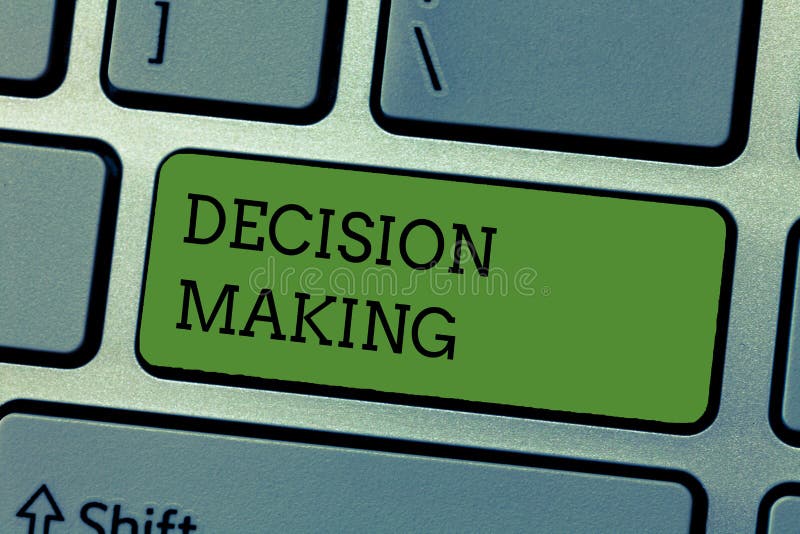 Writing Note Showing Decision Making. Business Photo Showcasing the Act ...