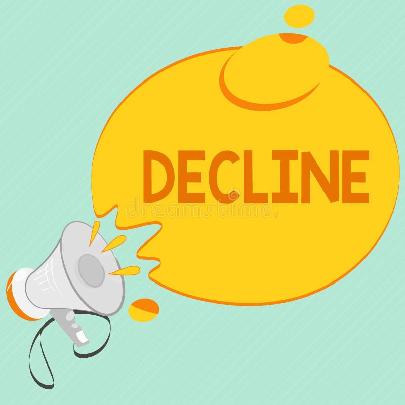 Writing Note Showing Decline. Business Photo Showcasing Become Smaller ...