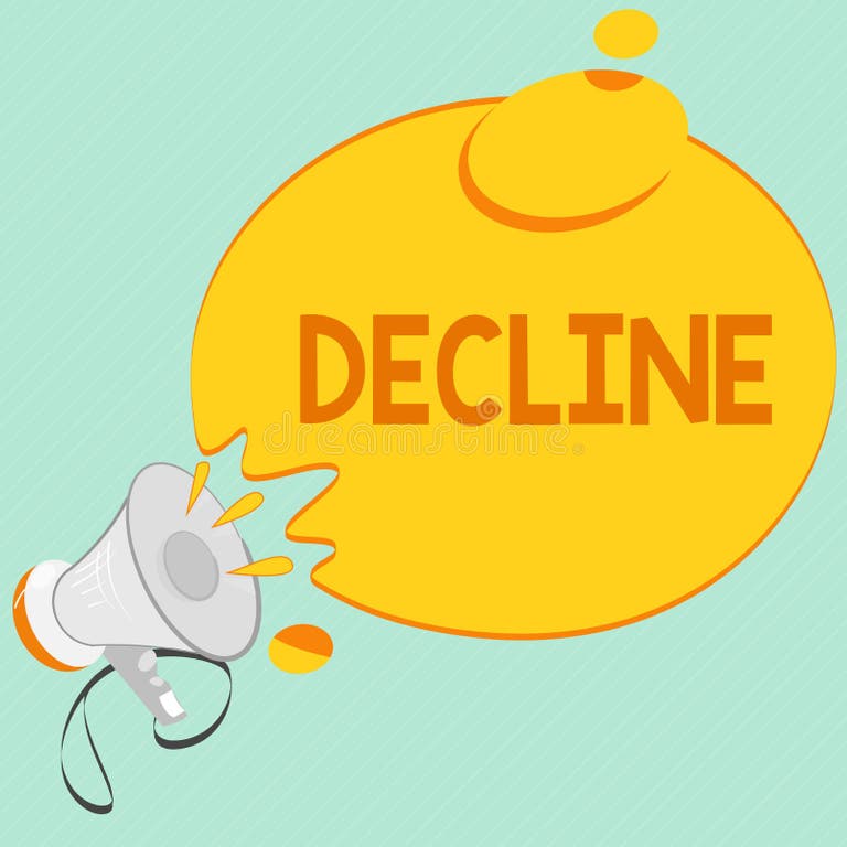 Writing Note Showing Decline. Business Photo Showcasing Become Smaller Fewer less Decrease ...