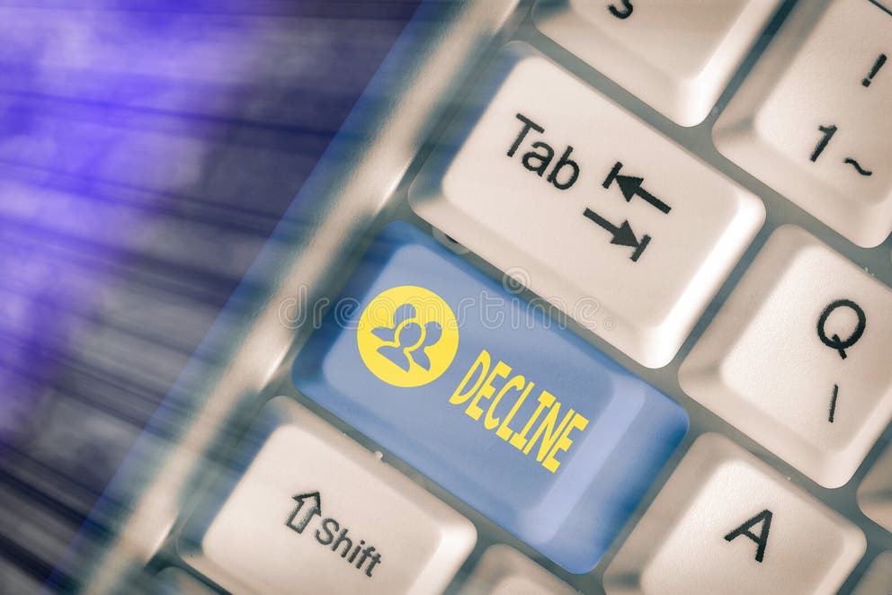 Writing Note Showing Decline. Business Photo Showcasing Become Smaller Fewer less Decrease ...