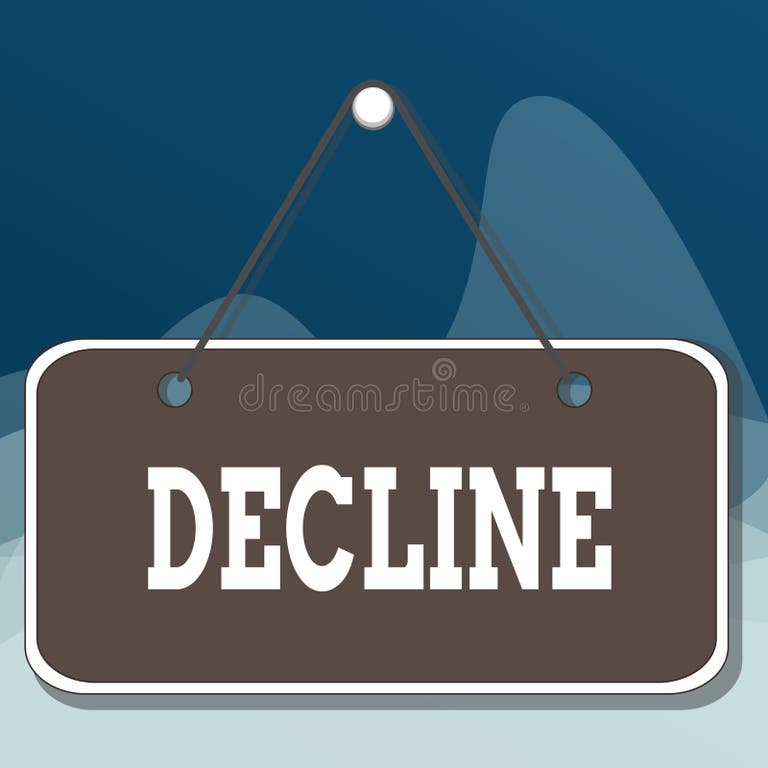 Writing Note Showing Decline. Business Photo Showcasing Become Smaller Fewer less Decrease ...