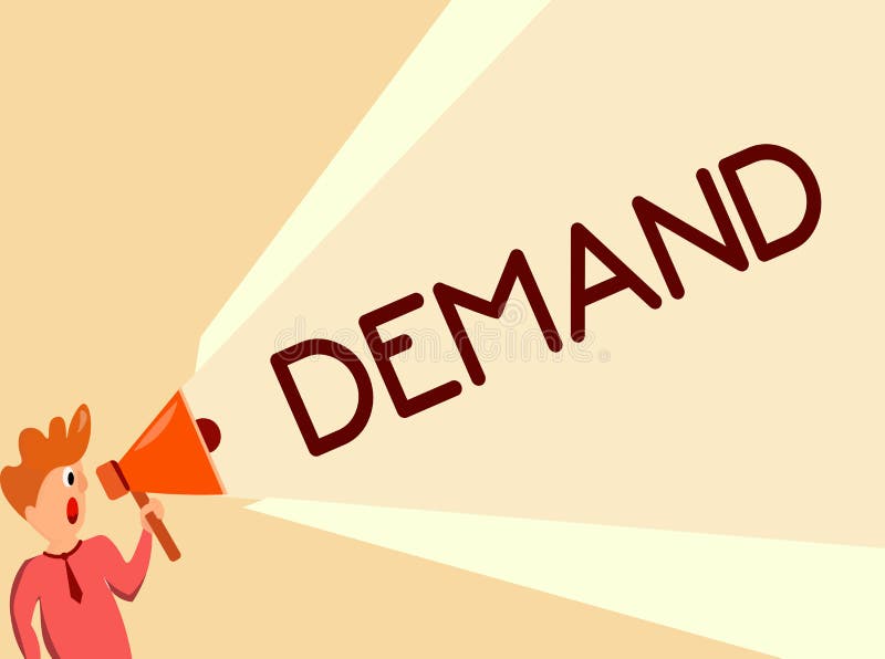 Writing Note Showing Demand. Business Photo Showcasing Insistent and ...