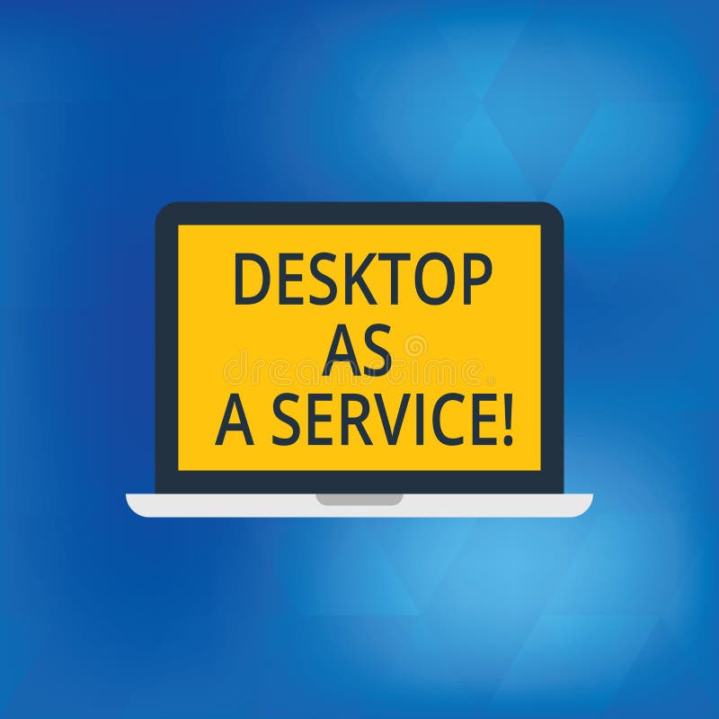 DaaS - Desktop As a Service. Cloud Based Software. Vector Stock Illustration. Stock Vector ...