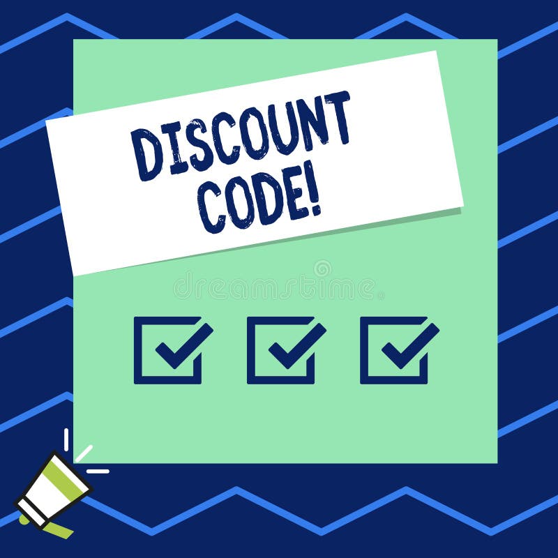 Writing Note Showing Discount Code. Business Photo Showcasing Series of ...