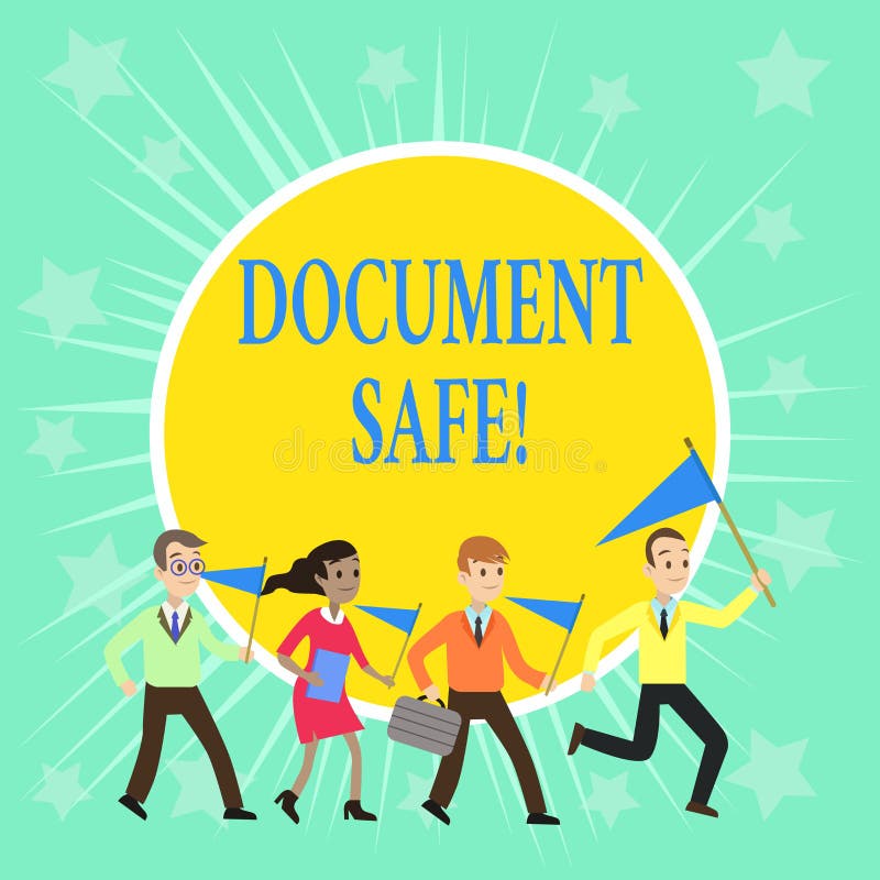 Writing Note Showing Document Safe. Business Photo Showcasing Keep Your ...