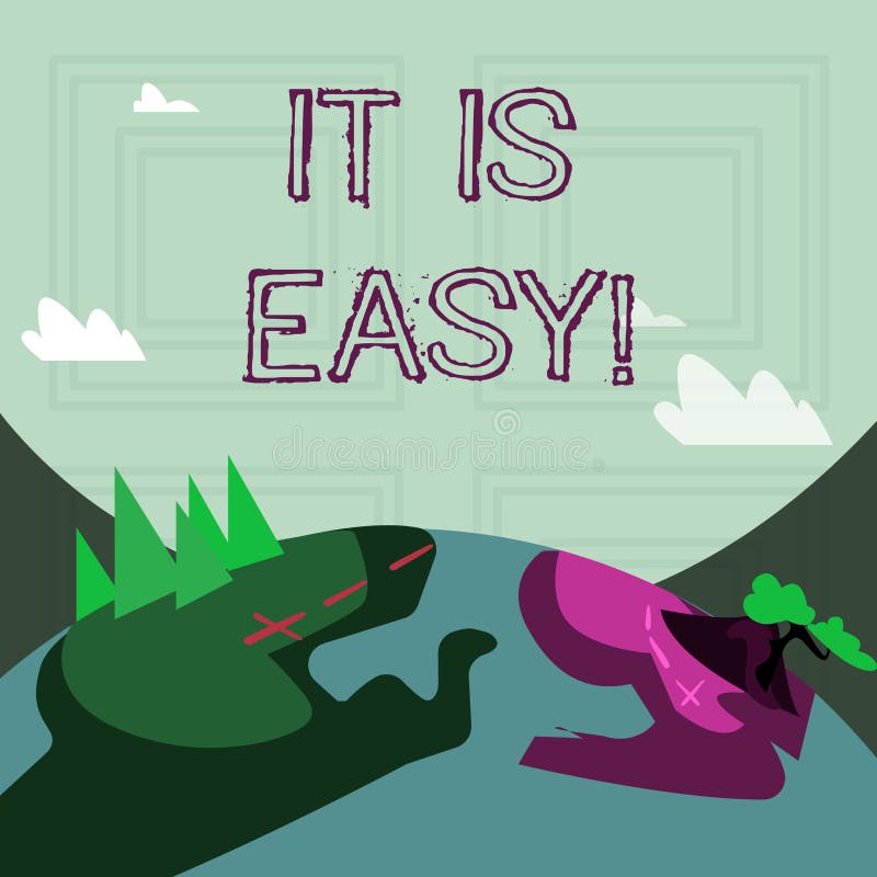 Writing Note Showing it is Easy. Business Photo Showcasing Clear Simple ...