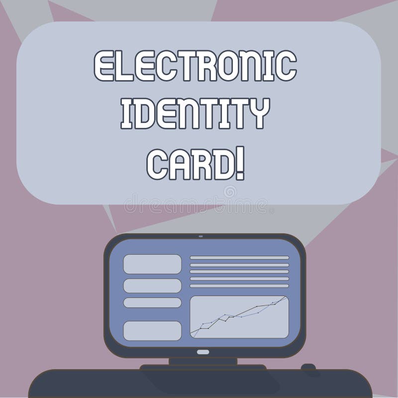 Writing Note Showing Electronic Identity Card. Business Photo ...