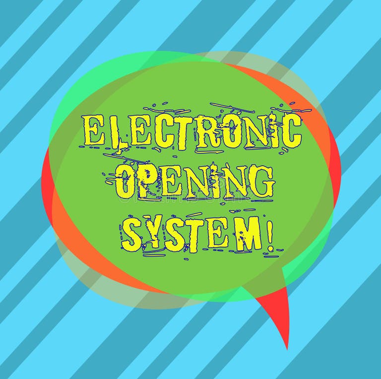 Writing Note Showing Electronic Opening System. Business Photo ...