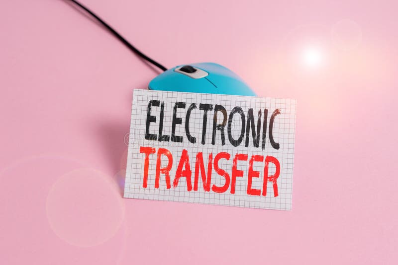 Writing Note Showing Electronic Transfer. Business Photo Showcasing ...