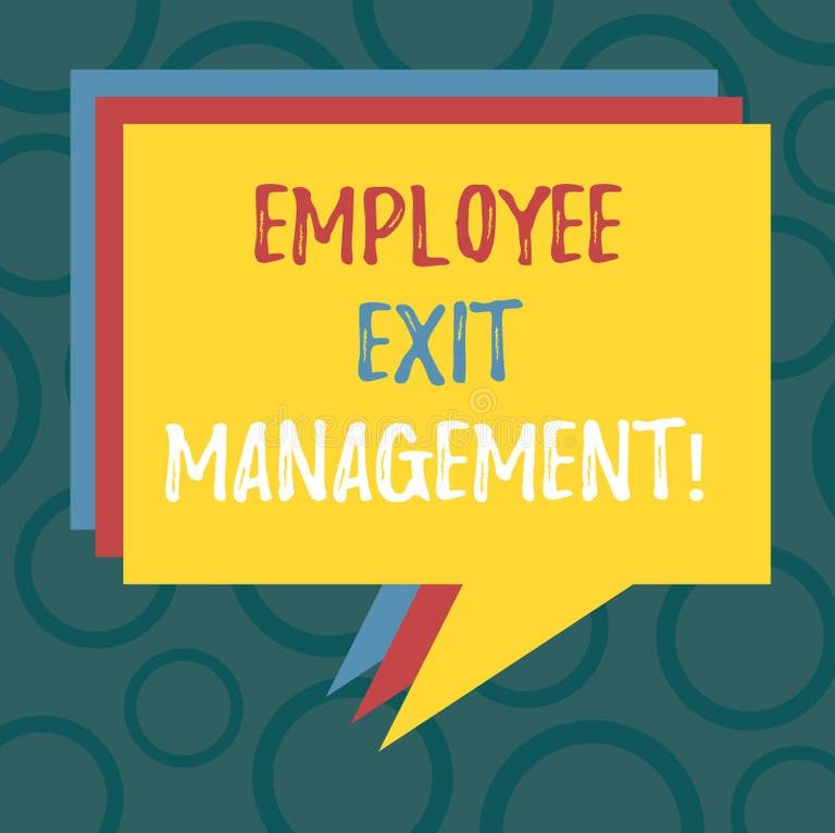 Writing Note Showing Employee Exit Management. Business Photo ...