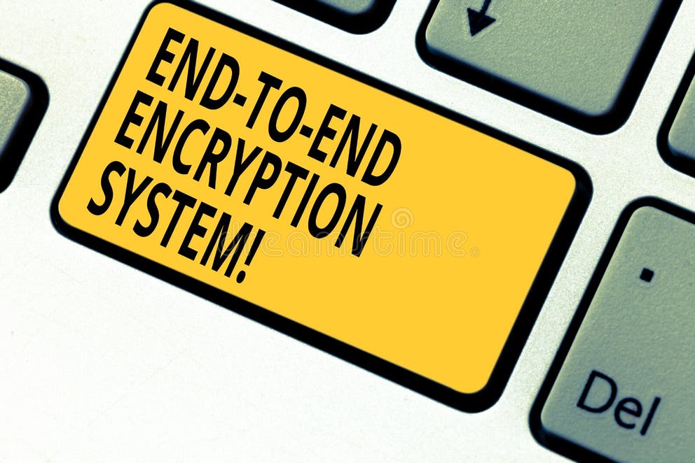Writing Note Showing End To End Encryption System. Business Photo ...