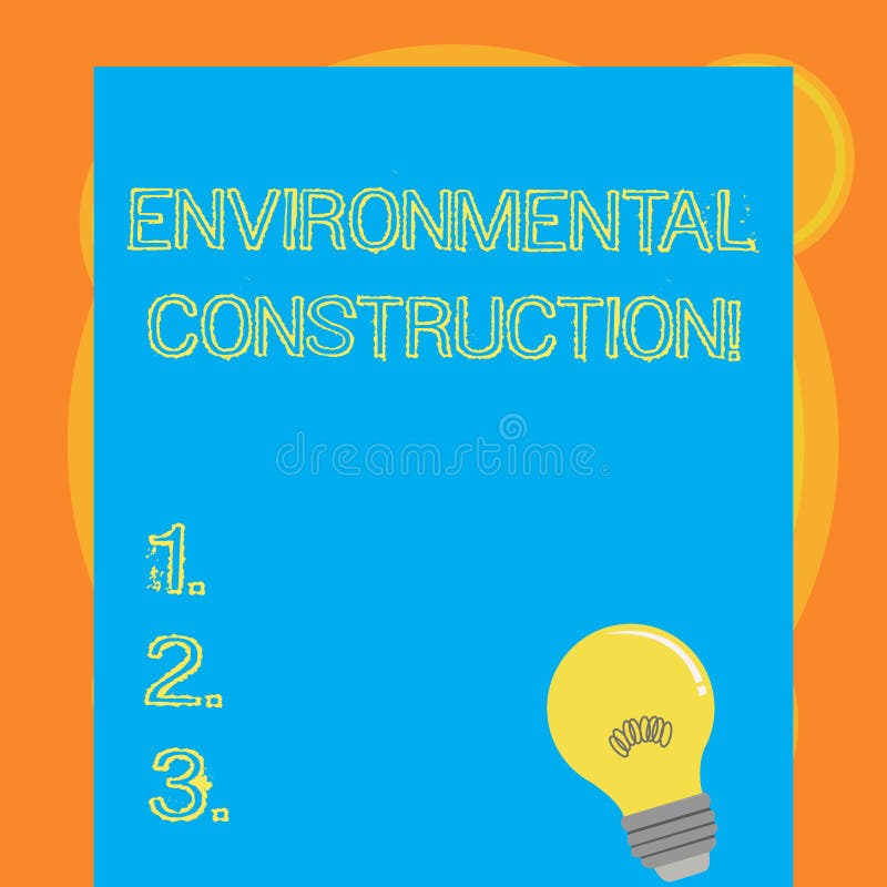 Writing Note Showing Environmental Construction. Business Photo ...